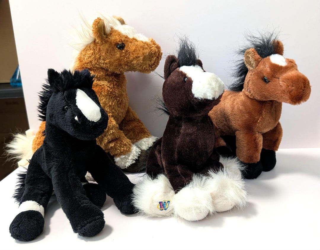 Charming Set of 4 Plush Horses From Beloved Brands – Perfect for ...