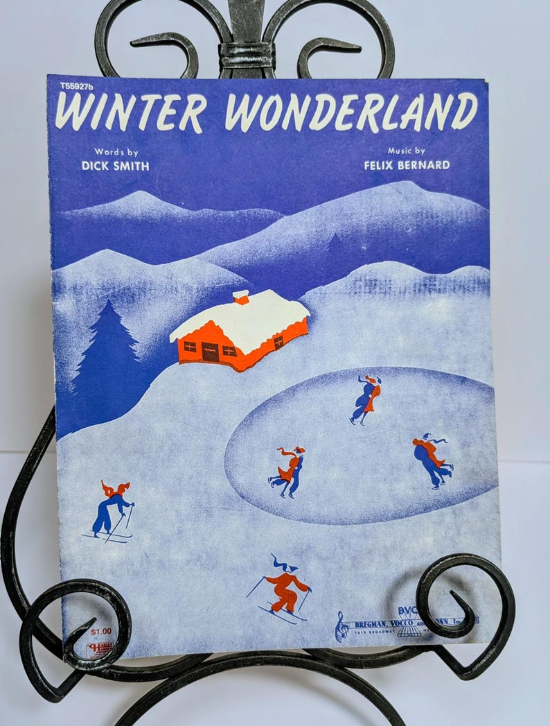 Vintage Winter Wonderland Sheet Music (1934 / Renewed 1953) – Original ...
