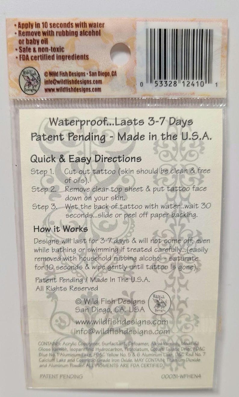 Y2K Henna Tattoo Set: Wild Fish Designs Vintage Body Art - Etsy