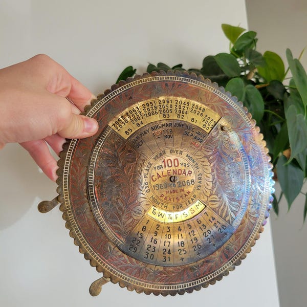 Brass Perpetual Calendar - Etsy