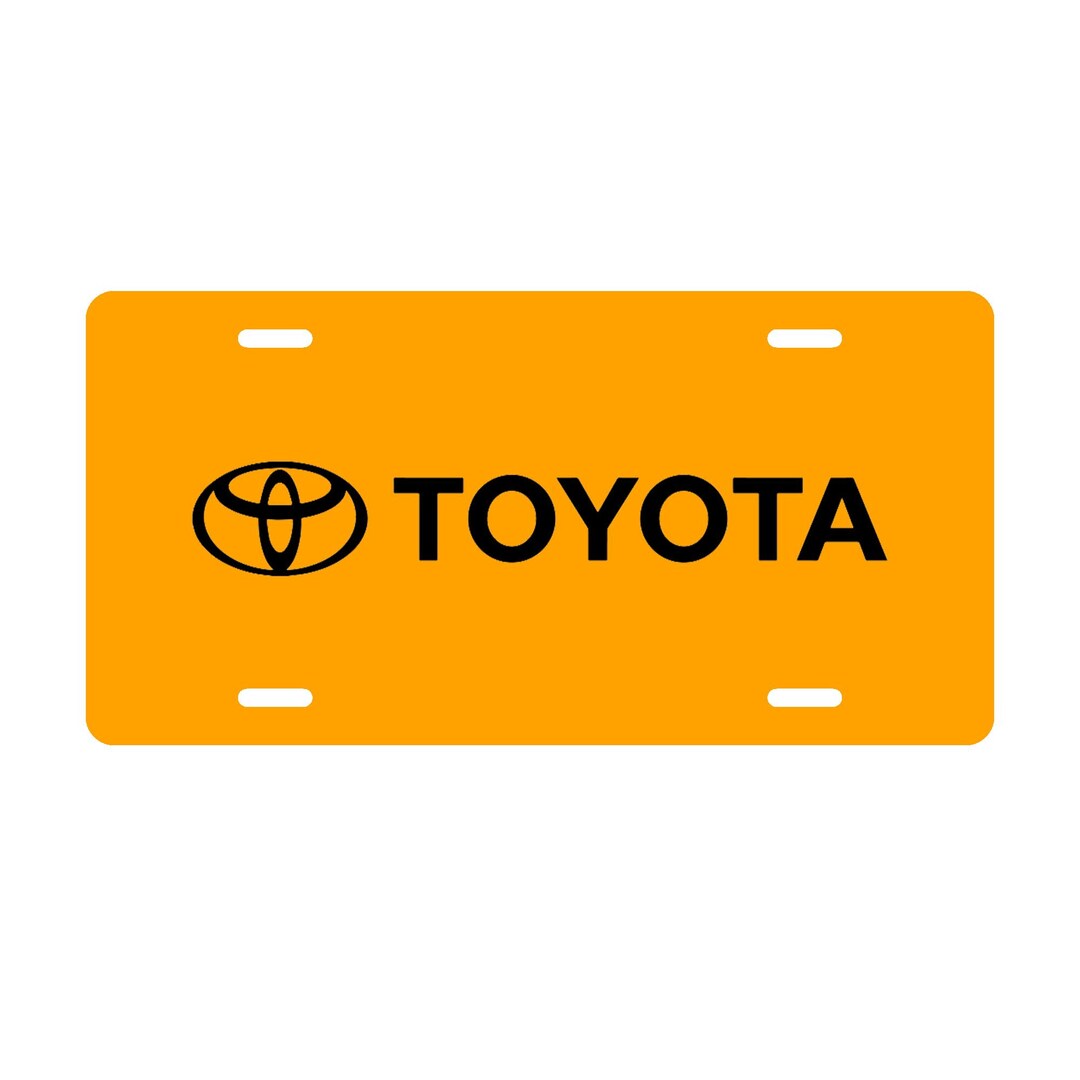 Toyota Logo Front License Plate – Aluminum Car Tag | Custom Front Plate ...