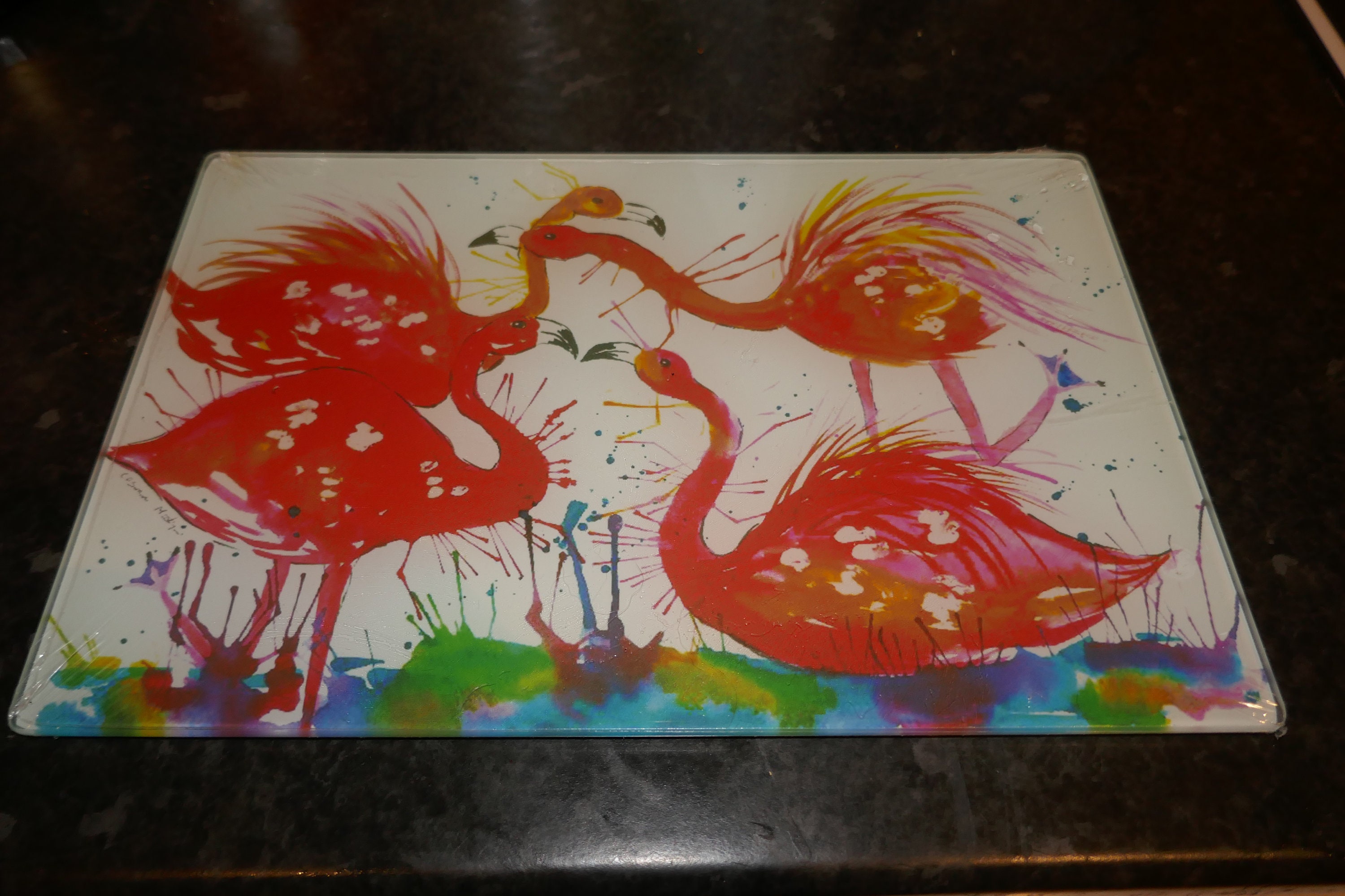 Funky Flamingos Glass Chopping Board - Etsy.de