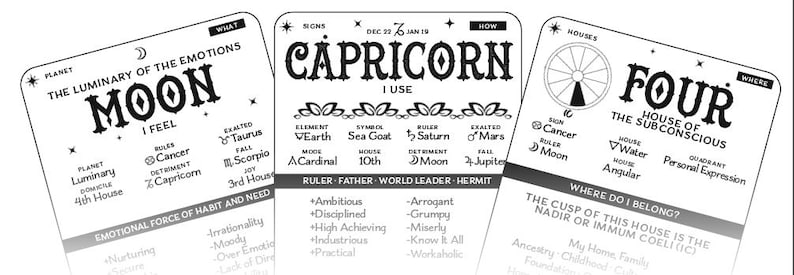 Astrology Reference Cards. the Best Astrology Deck, EVER. - Etsy