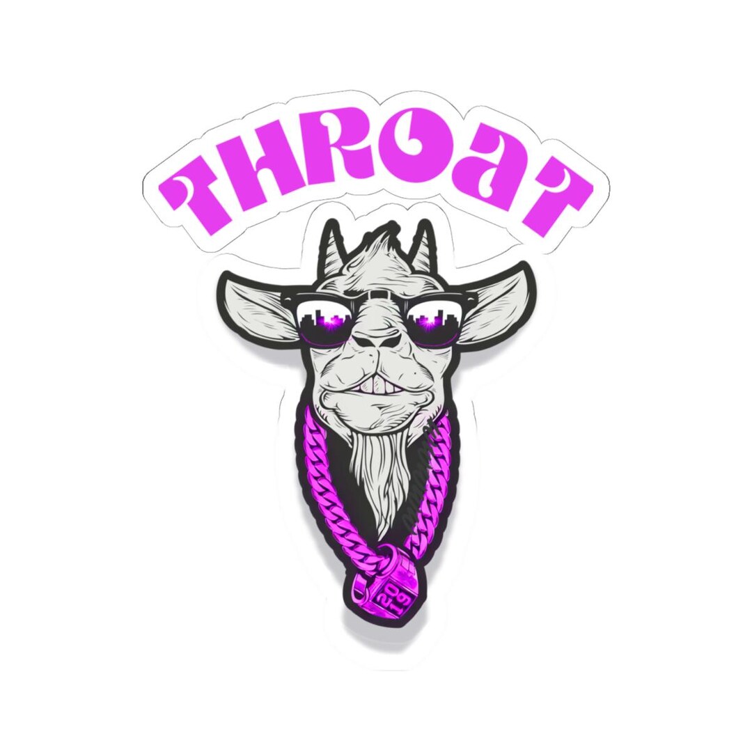 Vibrant Goat Throat Kiss-cut Stickers | Fun Decals for Laptops, Water ...