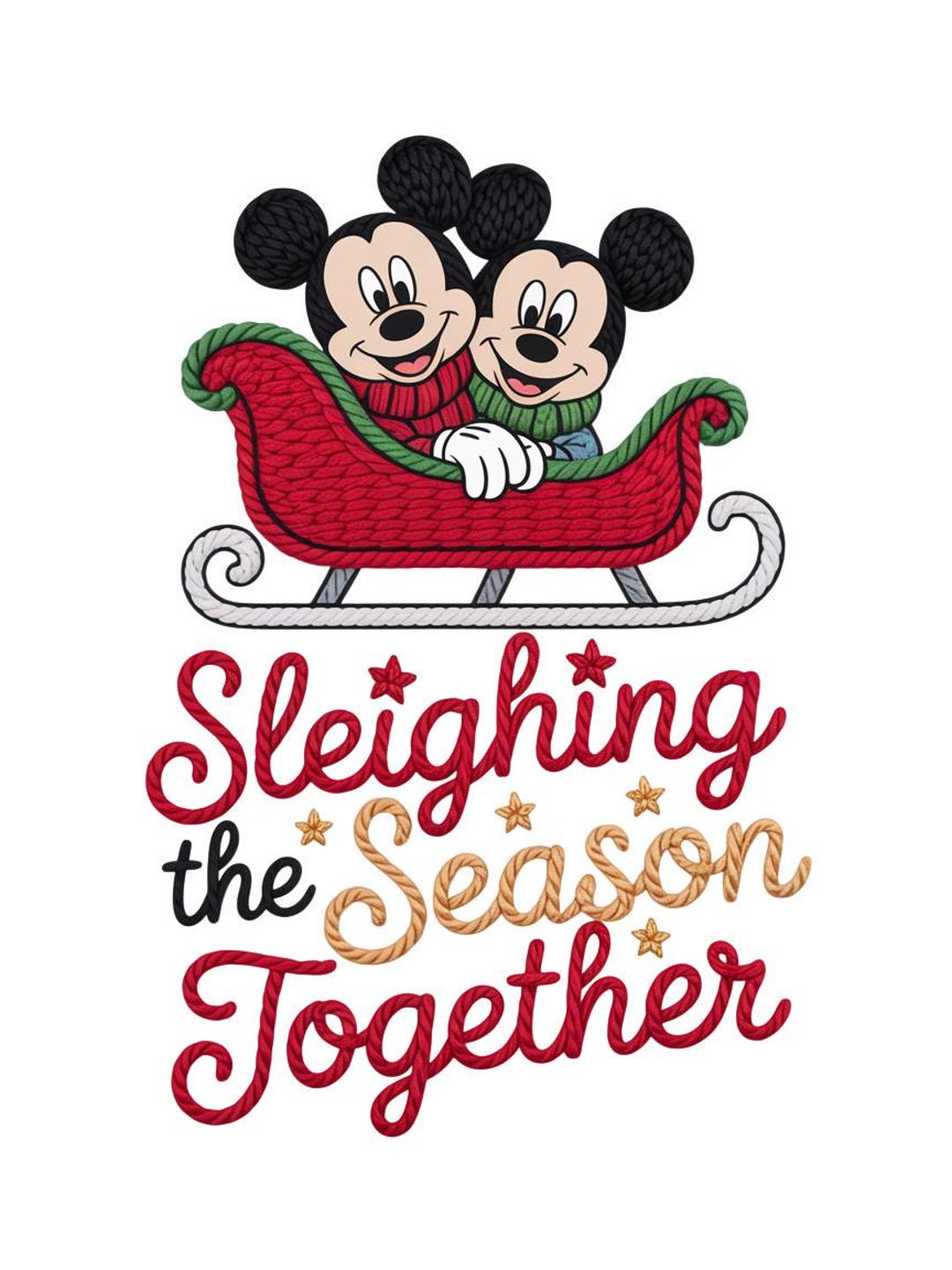 Festive Cartoon Mice Holiday Sleigh – Winter Digital Art (digital ...