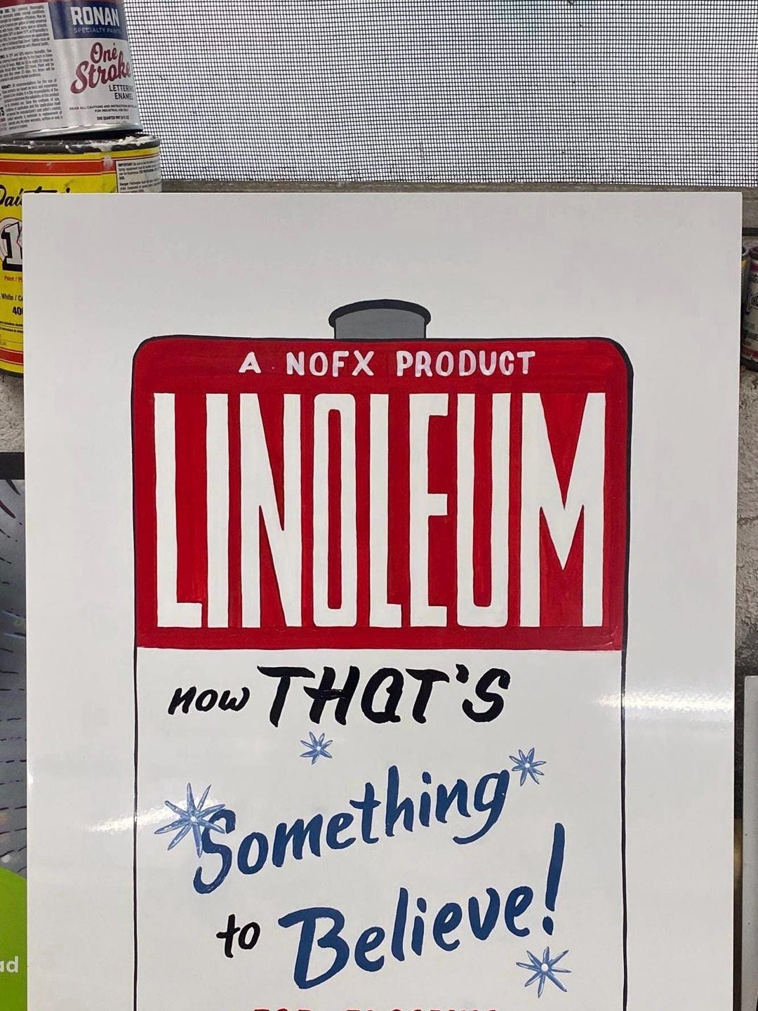 NOFX Linoleum Hand Painted Punk Rock Sign - Etsy