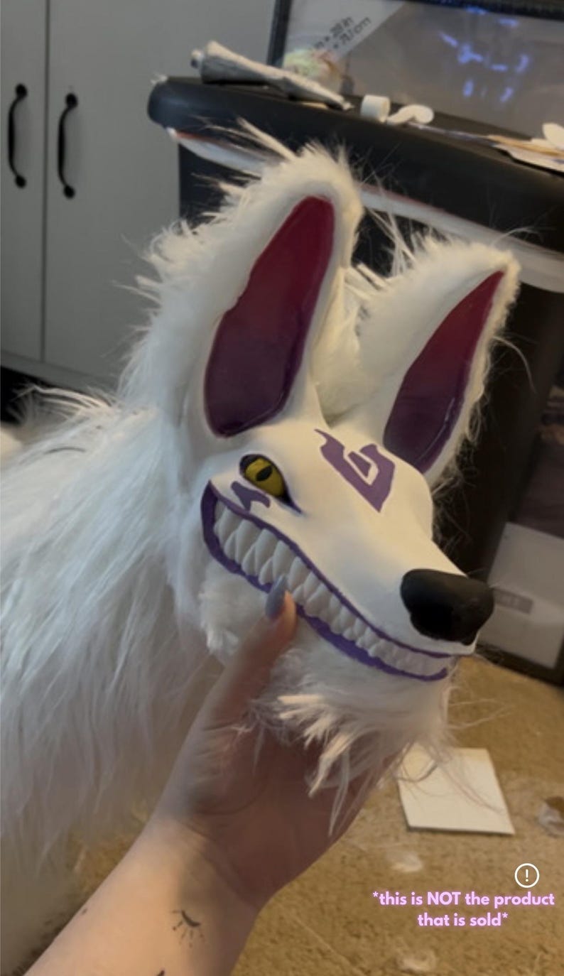 Spirit Blossom Kindred Wolf Head 3D Printed - League of Legends - Etsy