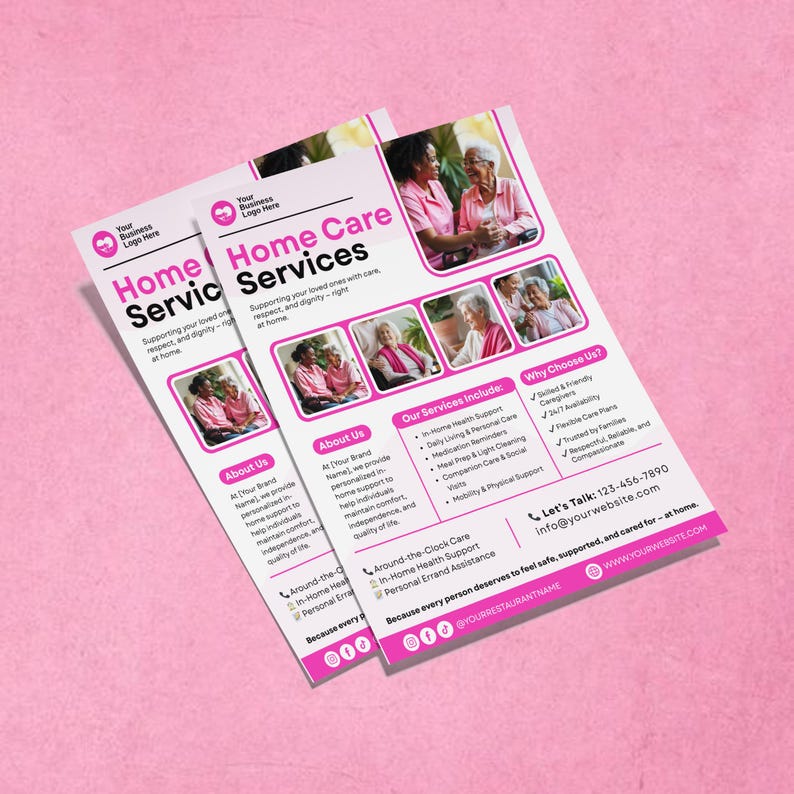 Home Care Service Flyer, Editable Home Care Flyer, Healthcare ...