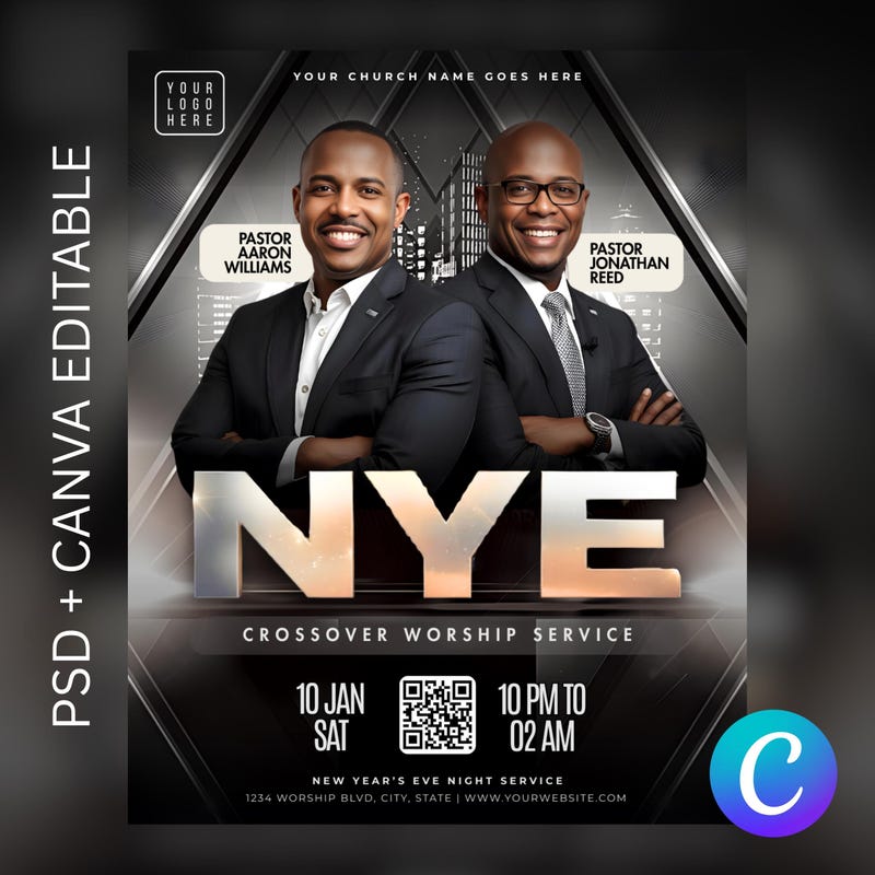 Watch Night Service Flyer - Etsy