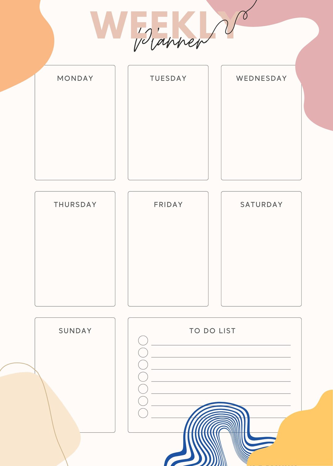Aesthetic Digital Planner Bundle | Weekly + Monthly Layouts| Meal Prep ...