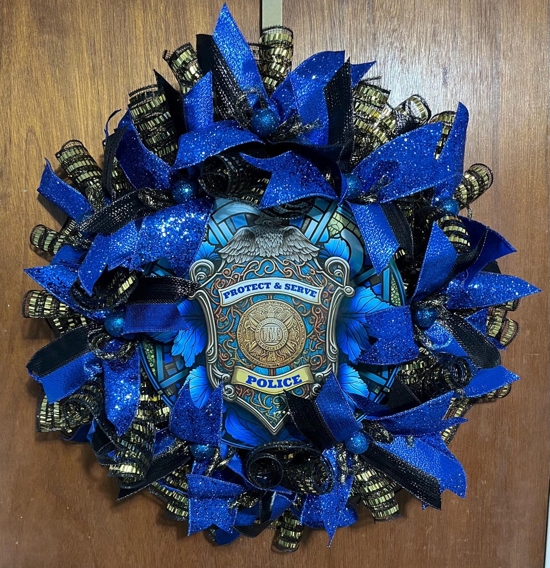 Police Protect and Serve Wreath - Etsy