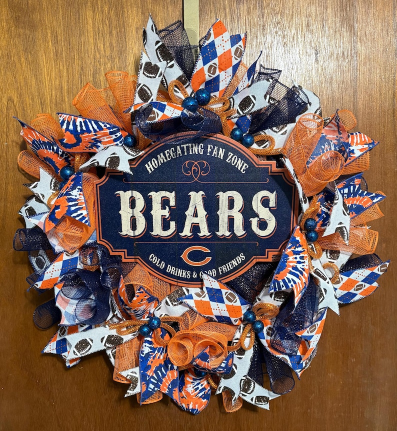 Chicago Bears Wreath - Etsy