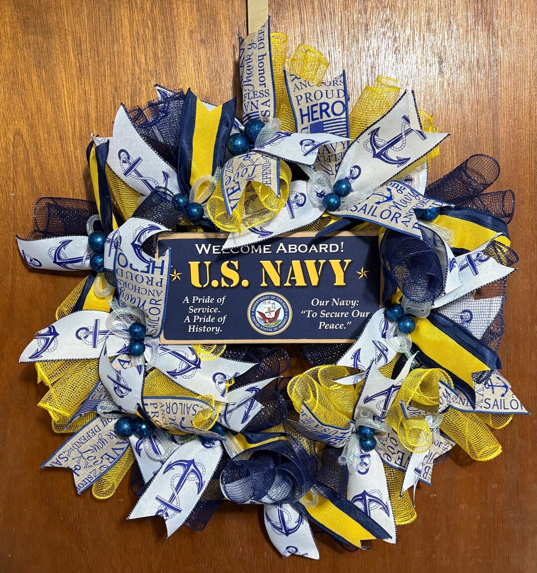 Navy Wreath: Military Service Decor - Etsy