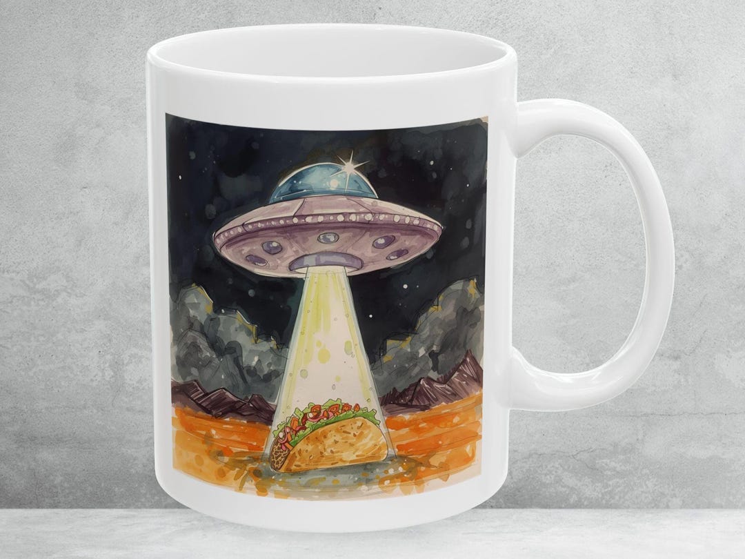 Taco Bell UFO Mug, Alien Spaceship UFO Coffee Cup, Sci-fi ...