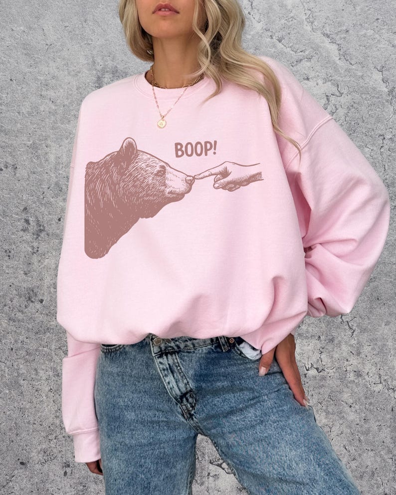 Boop Bear Crewneck, Cute Bear Sweatshirt - Etsy UK