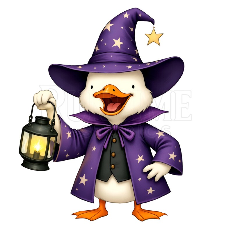 Halloween Wizard Duck Clipart – Fall Kids Art PNG (digital Download) - Etsy