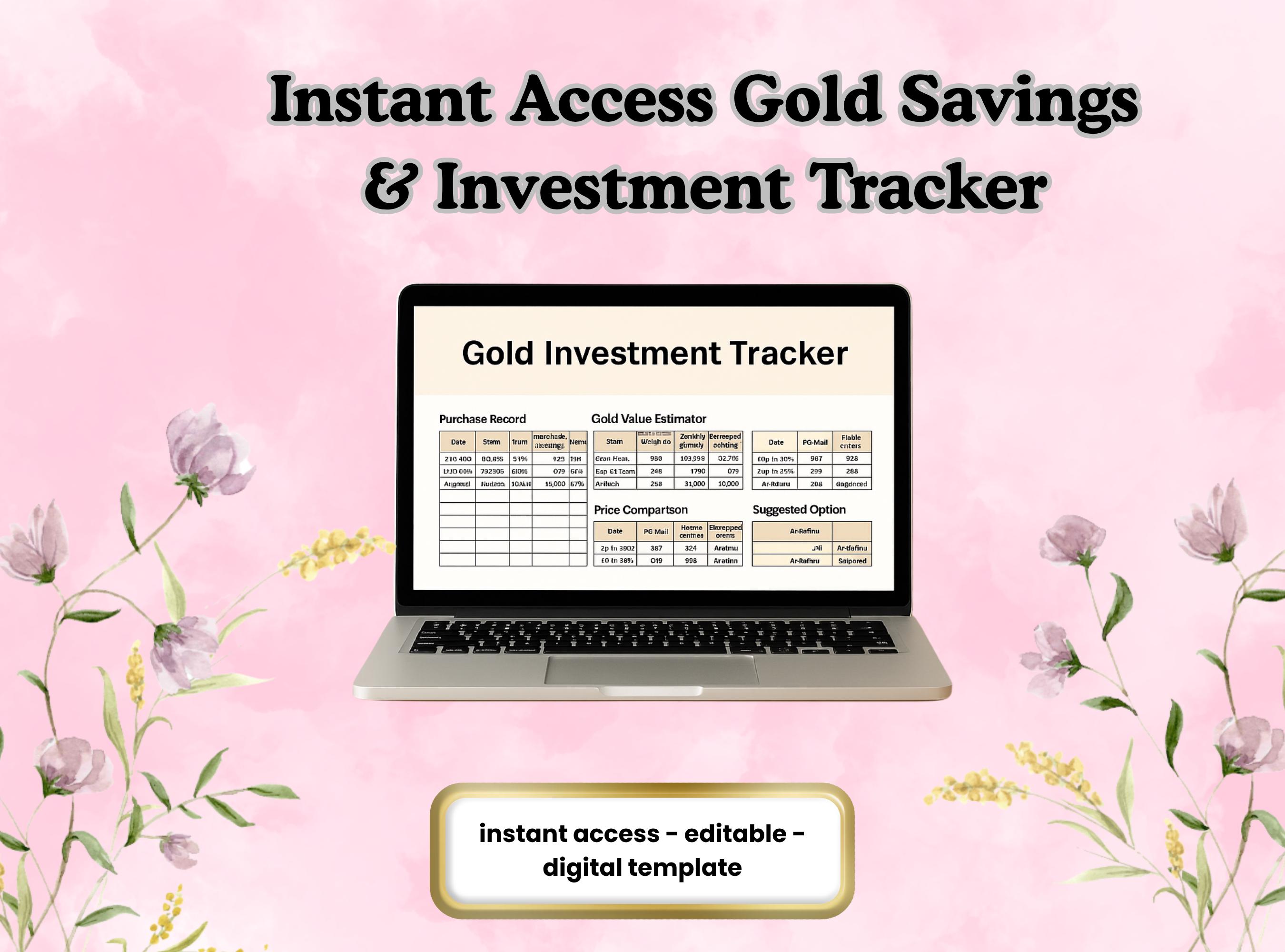 Gold Tracker Spreadsheet Template: Google Sheets Investment Tool - Etsy