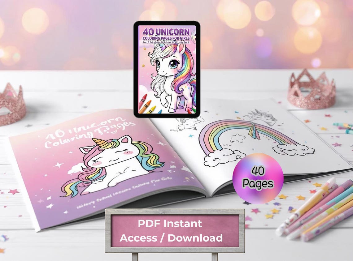 Cute Unicorn Coloring Pages | 40 Magical Printable Activities for Girls ...