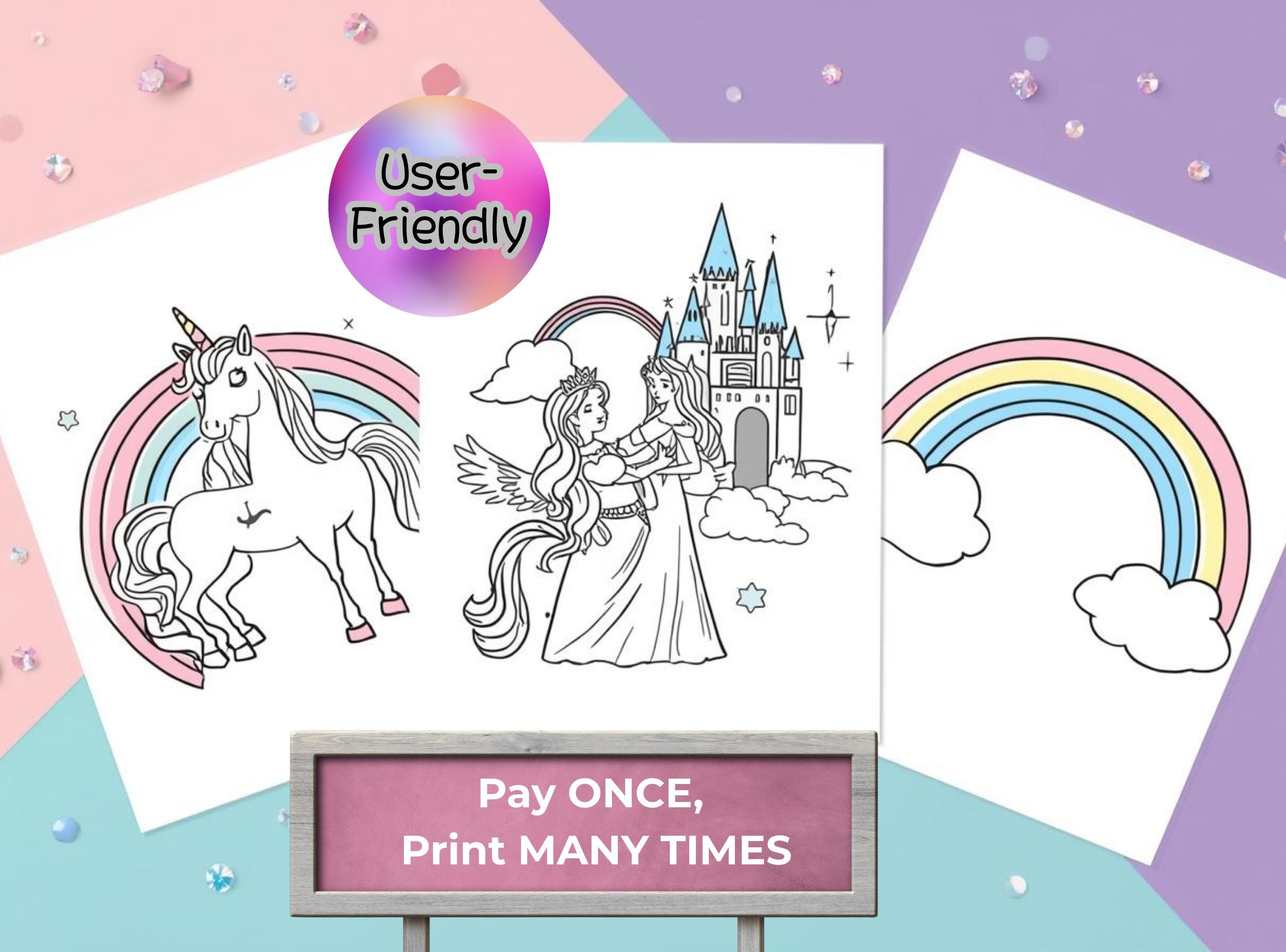 Cute Unicorn Coloring Pages | 40 Magical Printable Activities for Girls ...