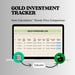 Gold Investment Tracker Spreadsheet: Excel Template, Resale Comparison ...