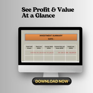 Gold Investment Tracker Spreadsheet: Excel Template, Resale Comparison ...