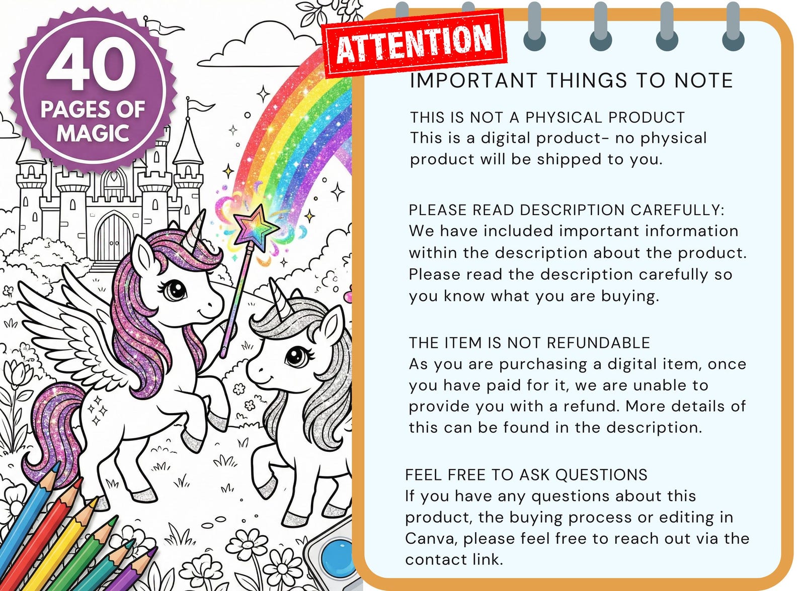 Cute Unicorn Coloring Pages | 40 Magical Printable Activities for Girls ...