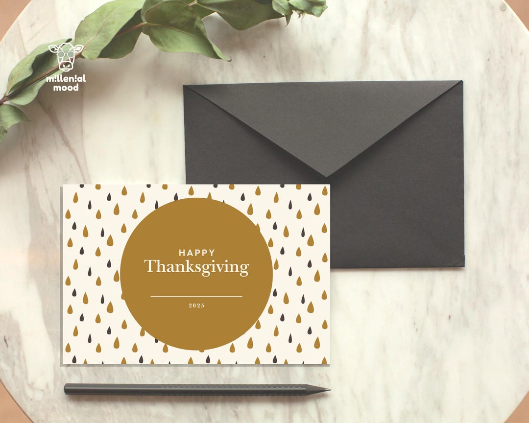 Editable Thanksgiving Card Template | Friendsgiving Family Greeting ...