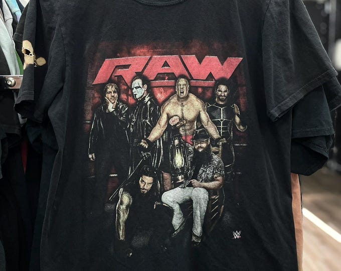 Vintage WWE Raw Wrestling Tee – Size Medium Superstar Graphic Fan T ...
