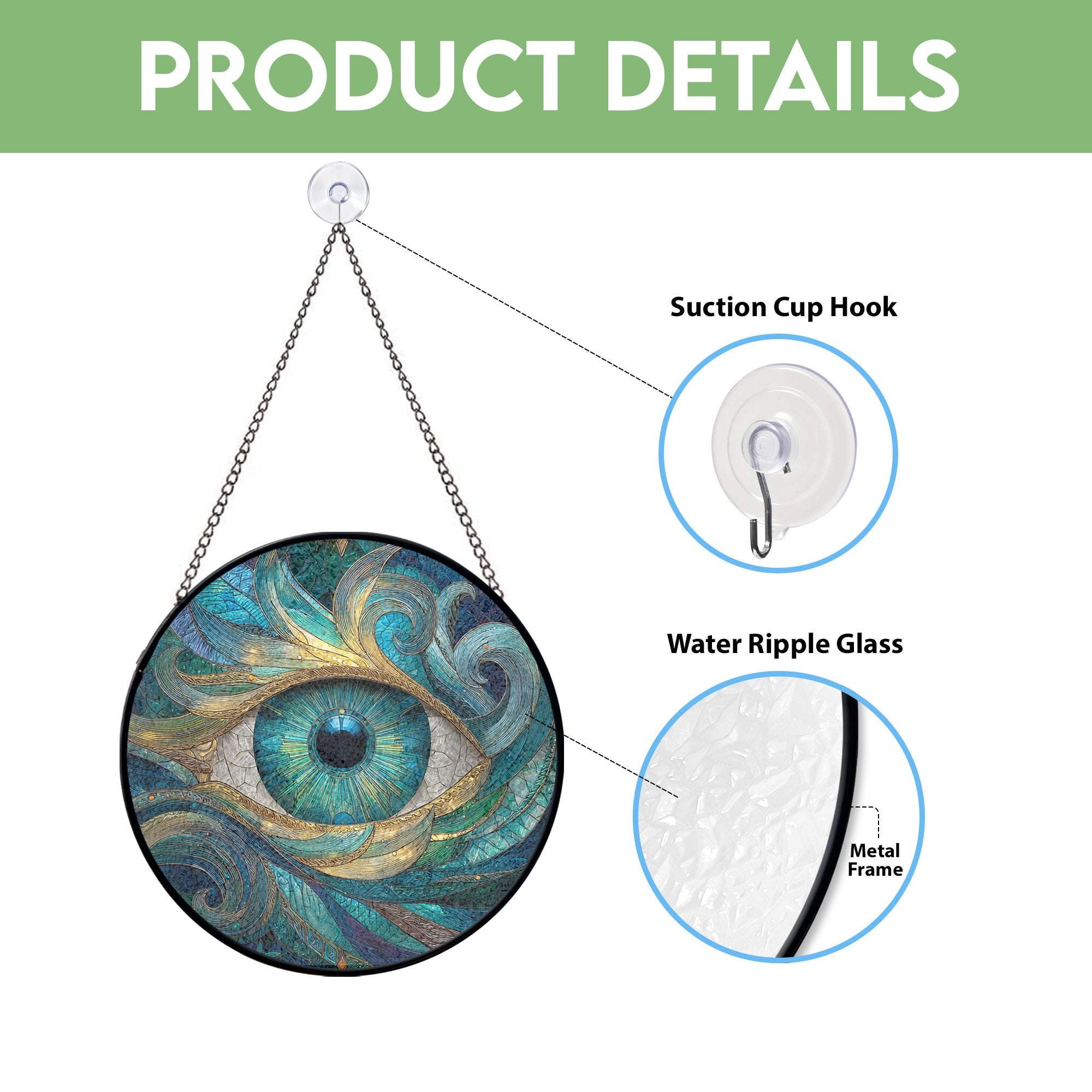 Mystical All Seeing Eye Stained Glass, Spiritual Eye Ornament Stained ...