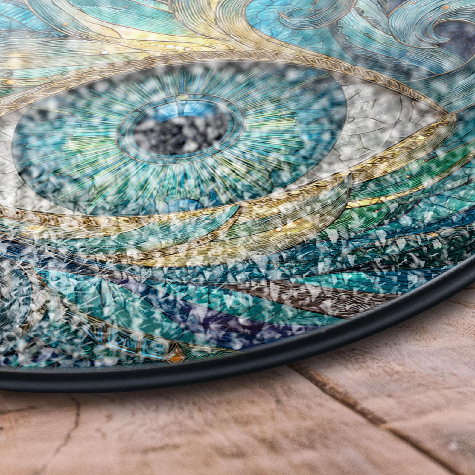 Mystical All Seeing Eye Stained Glass, Spiritual Eye Ornament Stained ...