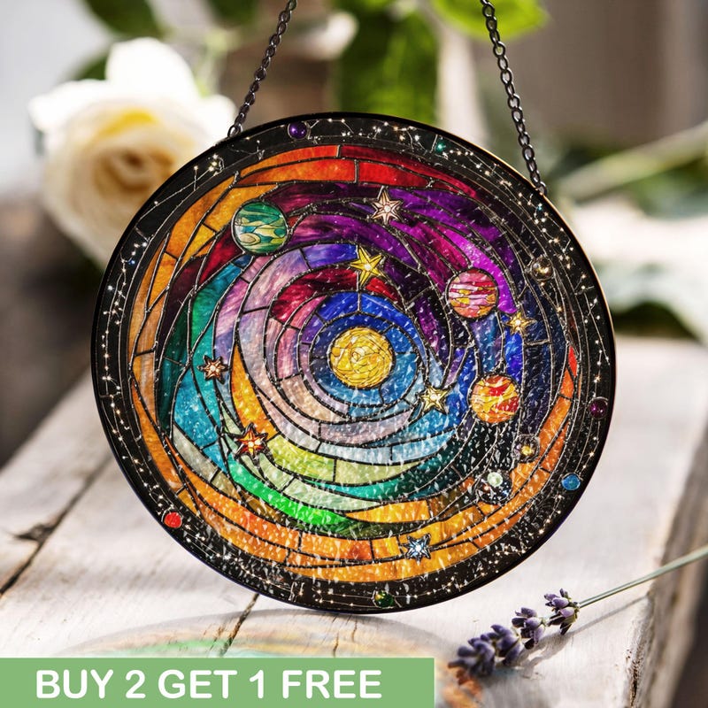 Stained Glass Planet - Etsy