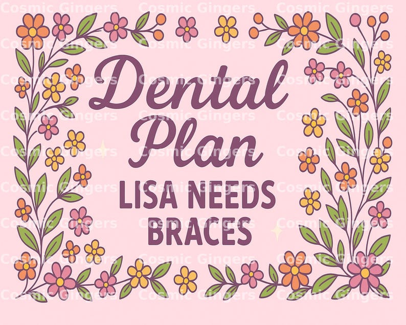 Dental Plan Lisa Needs Braces Printable Wall Art – Funny the Simpsons ...