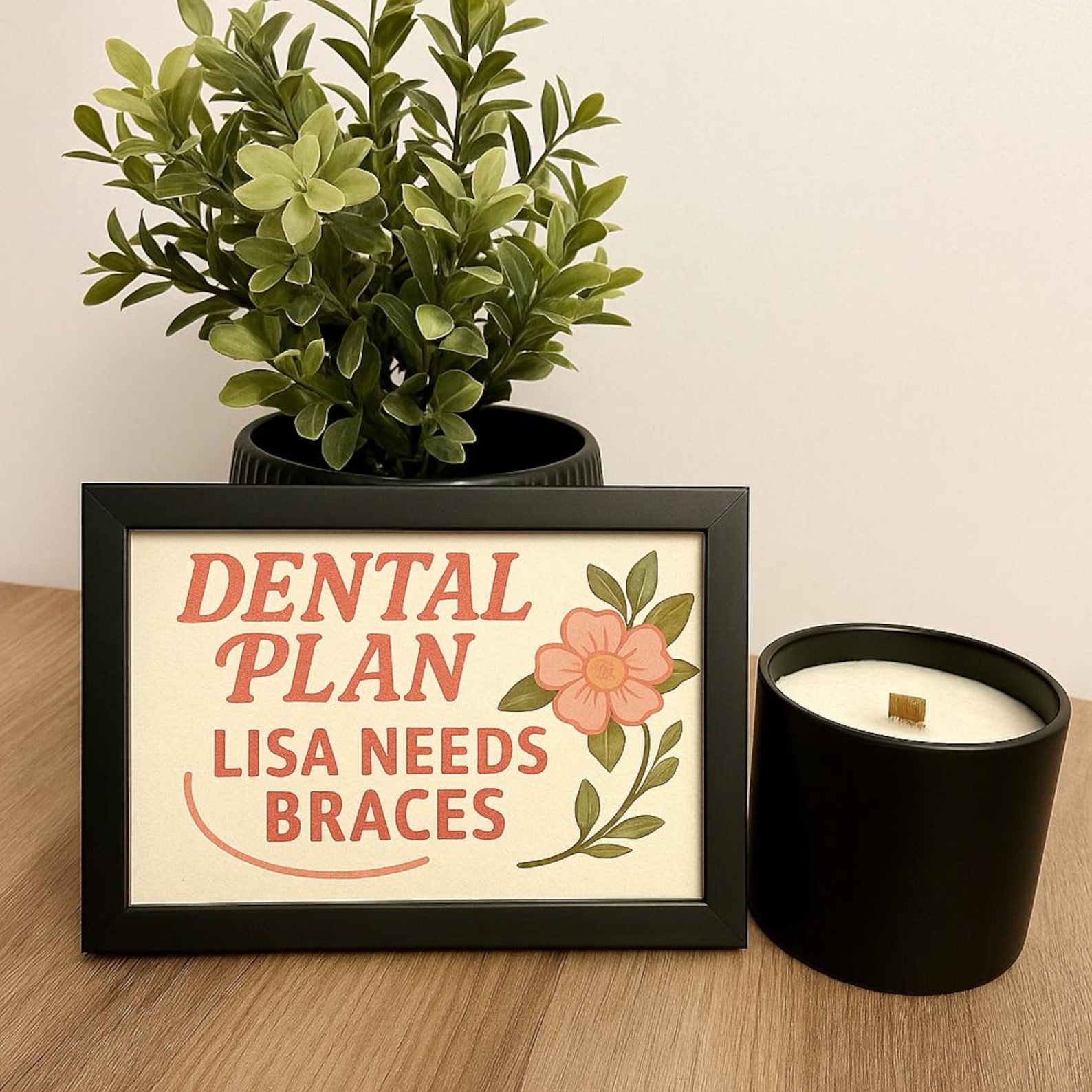 Dental Plan Lisa Needs Braces Printable Wall Art – Funny the Simpsons ...