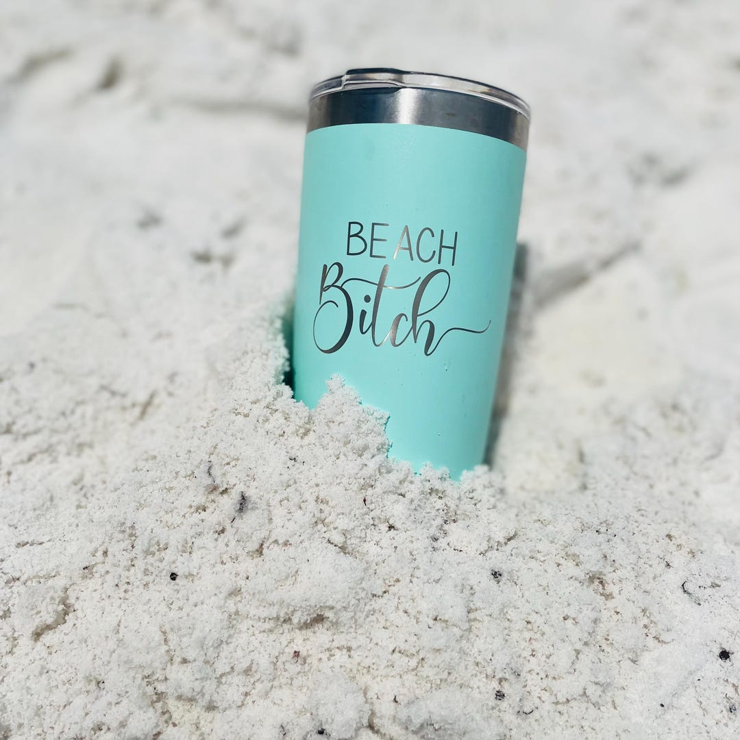 Laser Engraved Beach Tumbler, Powder Coated, Personalized 20 Oz - Etsy