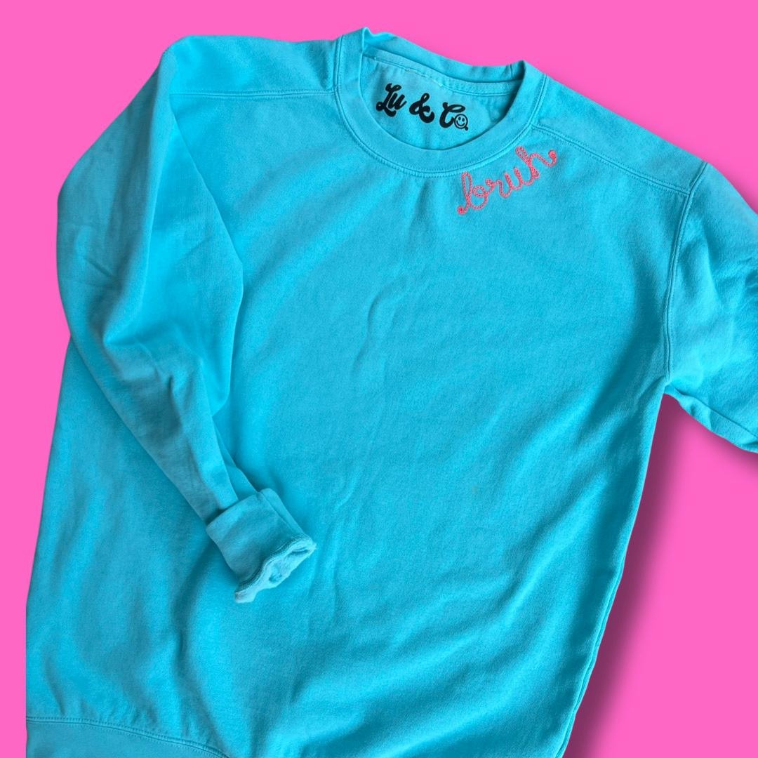 Custom Freehand Chainstitch Embroidered Sweatshirt | Gift Idea ...