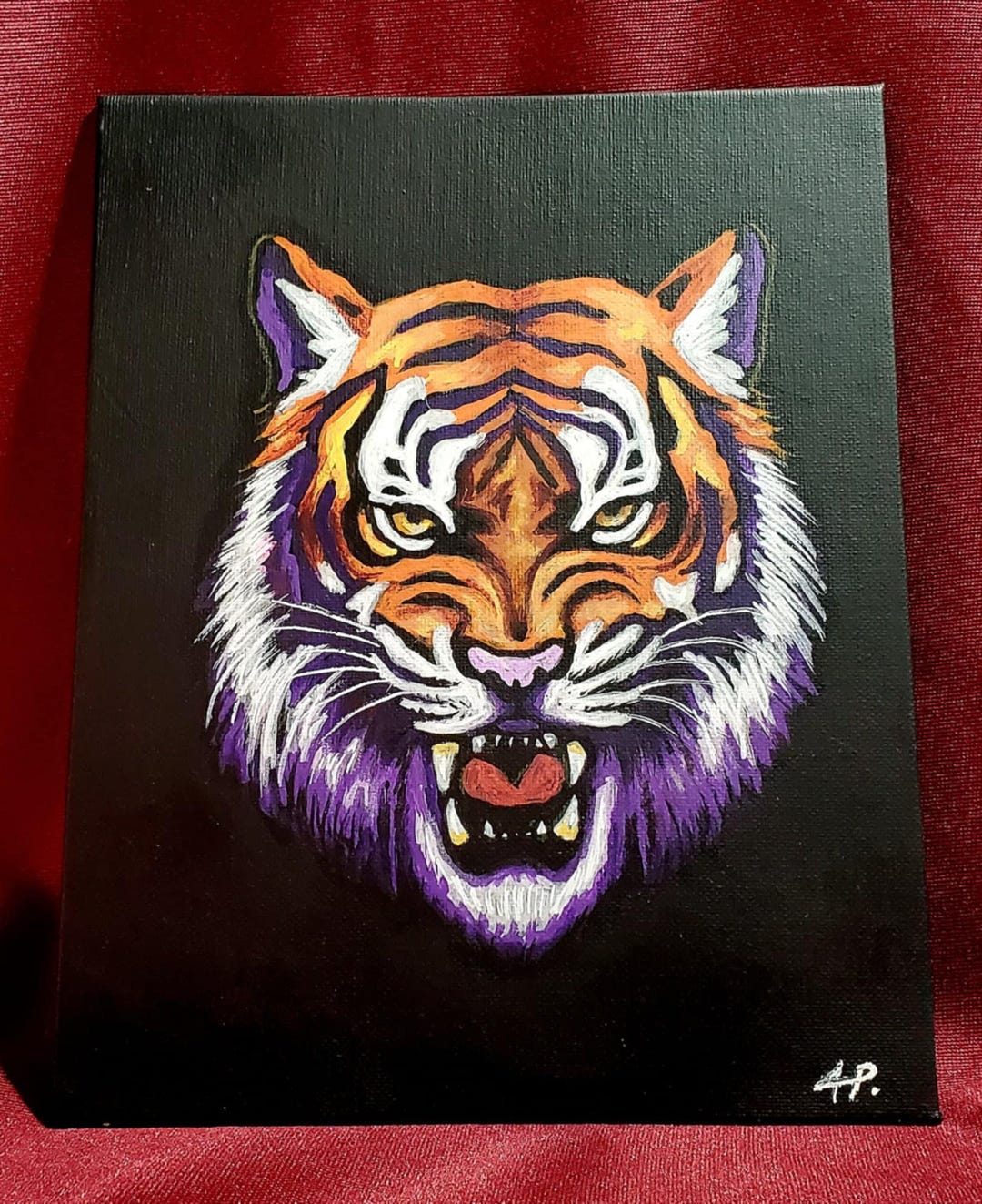 Original LSU Tiger Painting – 8x10 Canvas Art - Etsy