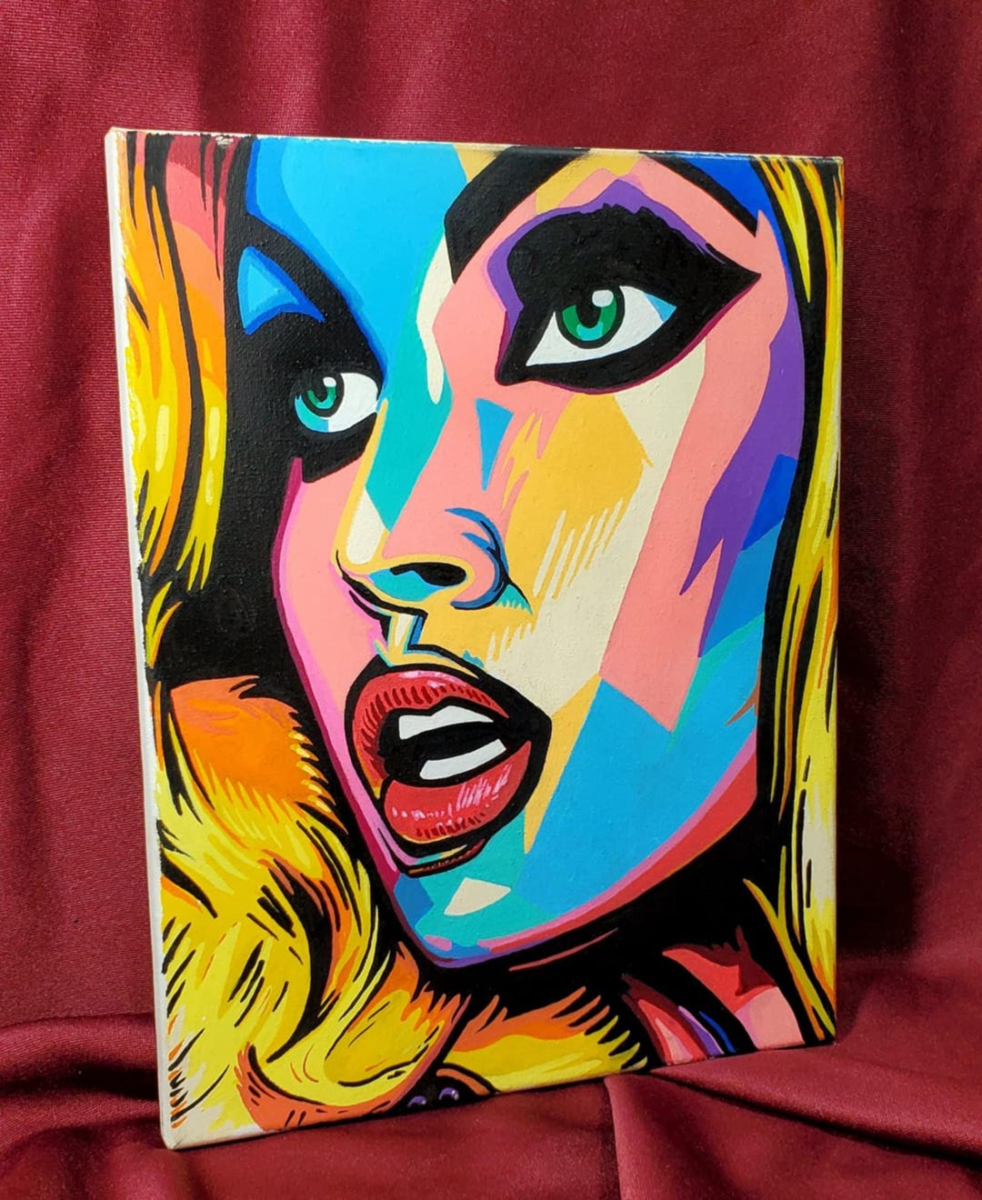 Lady Gaga Pop Art – Acrylic Painting on Canvas, 11x14 - Etsy