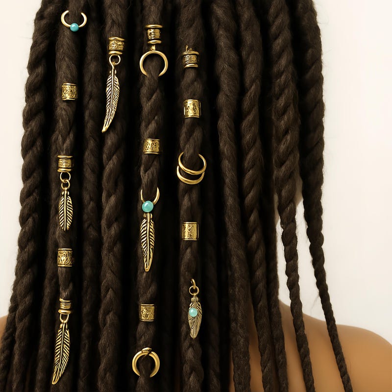 Gold und silberringe für dreadlocks - Etsy.de