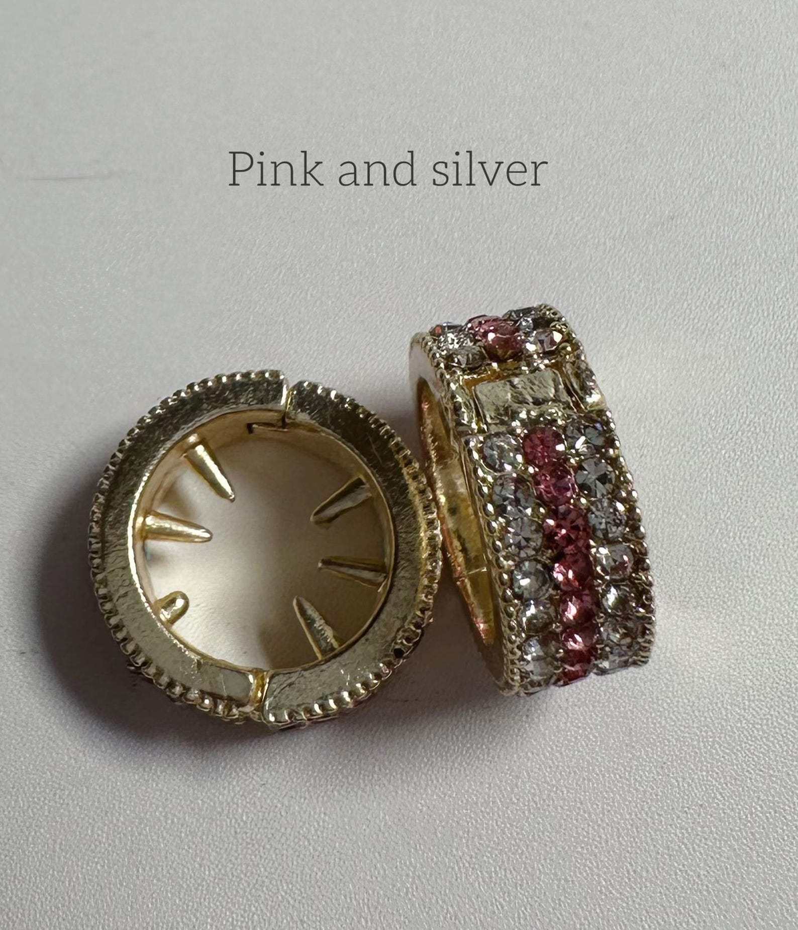 Rhinestone & Plain Silver Dreadlock Beads – Sparkling Metal Hair Rings ...