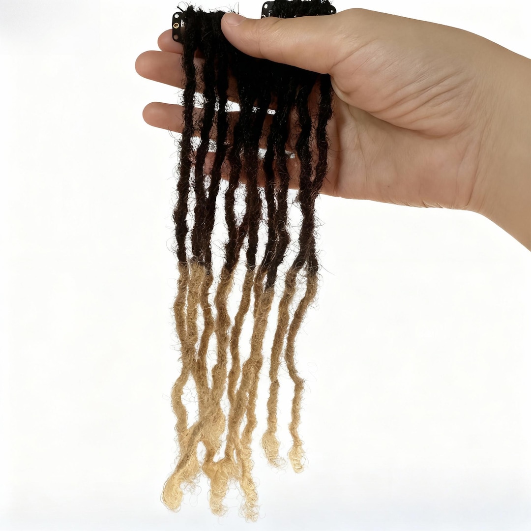 Handmade Human Hair Dreadlock Clip-ins: Crochet Locs, Custom Colors - Etsy
