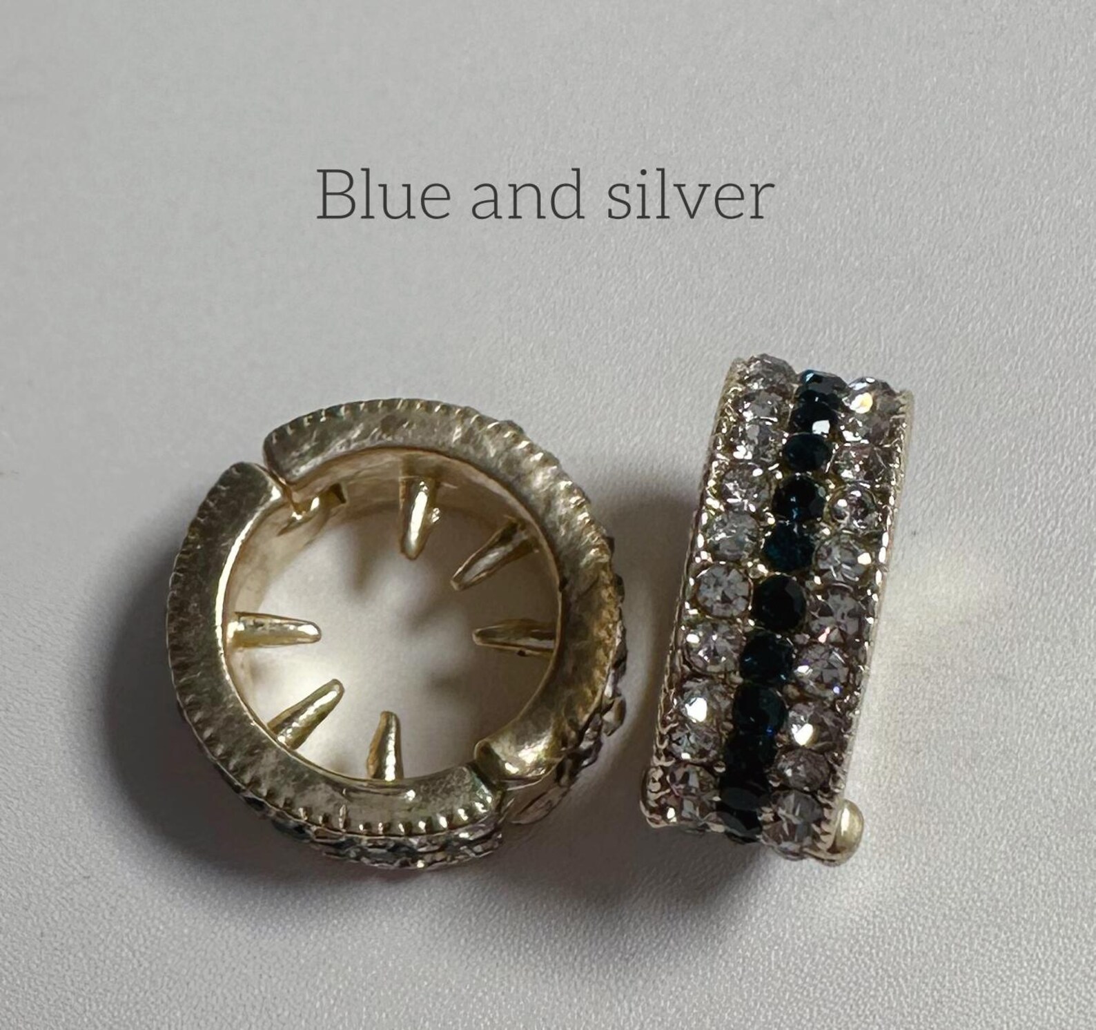 Rhinestone & Plain Silver Dreadlock Beads – Sparkling Metal Hair Rings ...