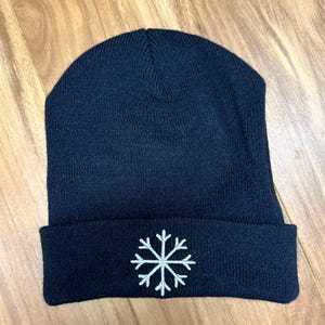 Silver Snowflake Knit Beanie, Snow Flake Winter Knit Beanie ...