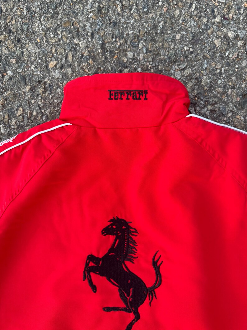 Ferrari Jacket Red Ferrari Jacket Embroidered Patches Brand New Vintage ...
