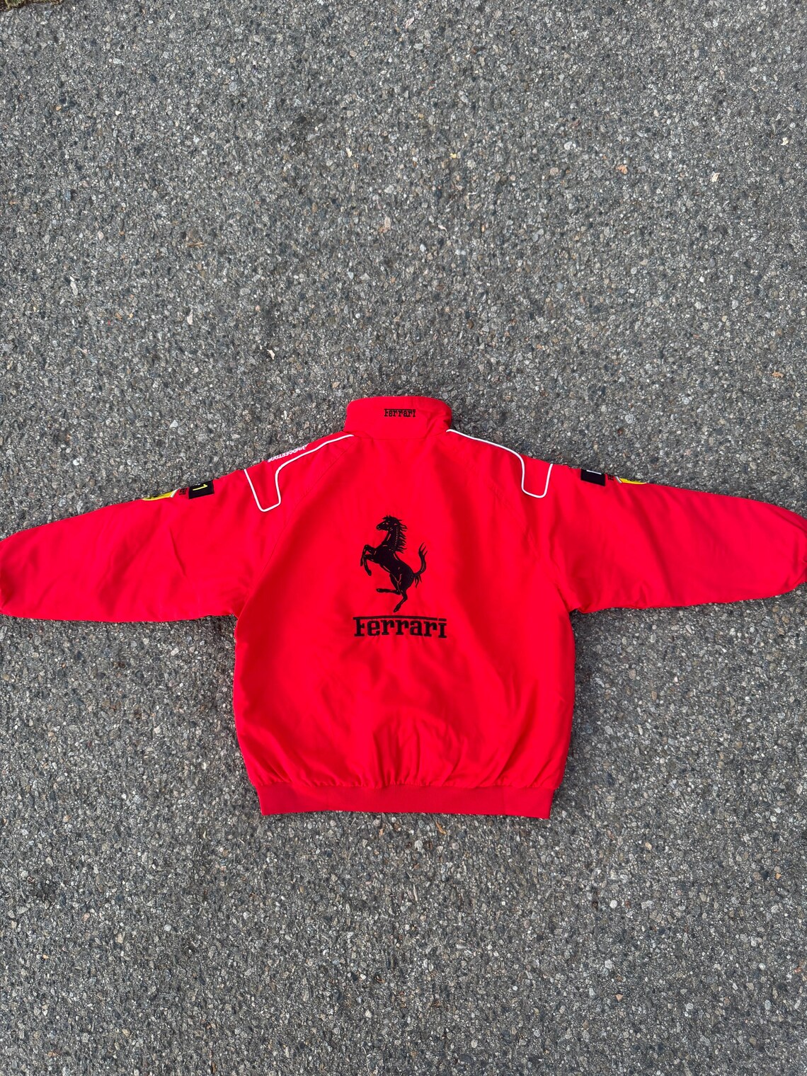 Ferrari Jacket Red Ferrari Jacket Embroidered Patches Brand New Vintage ...