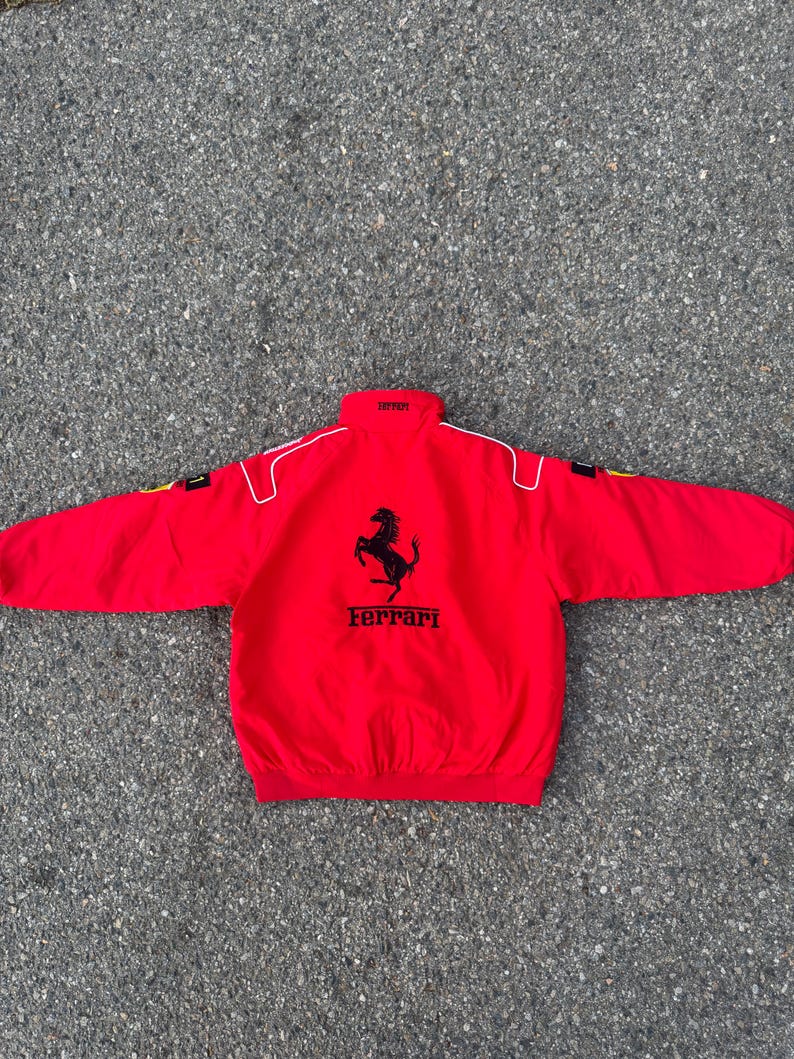 Ferrari Jacket Red Ferrari Jacket Embroidered Patches Brand New Vintage ...