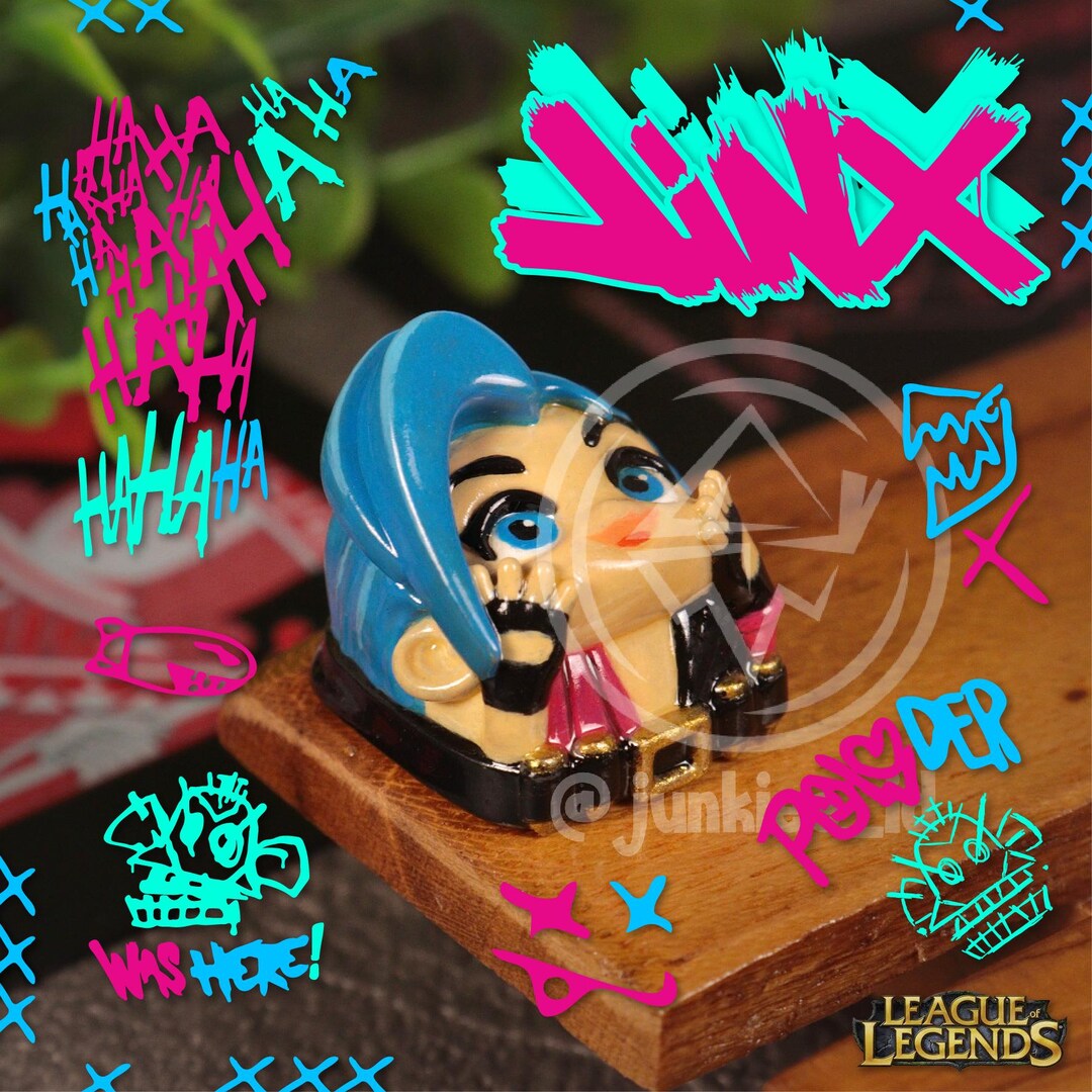 Jinx Artisan Keycaps Arcane Keycaps League of Legends Artisan Keycap ...