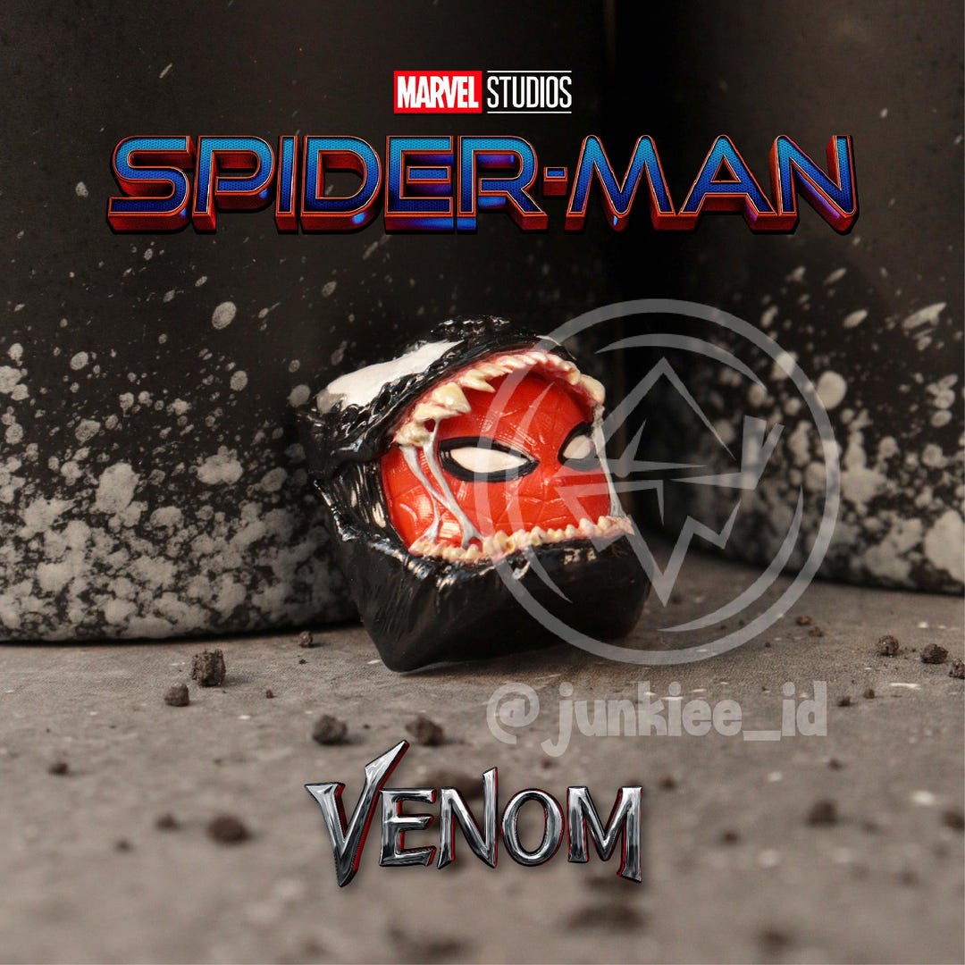 Spiderman Artisan Keycaps Venom Spiderman 2 Black Symbiote Suit ...