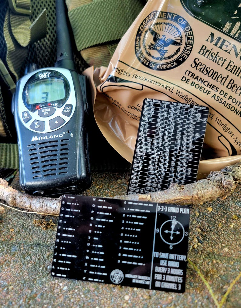 SHTF Emergency Radio Protocol Card for Tactical Preppers - Etsy