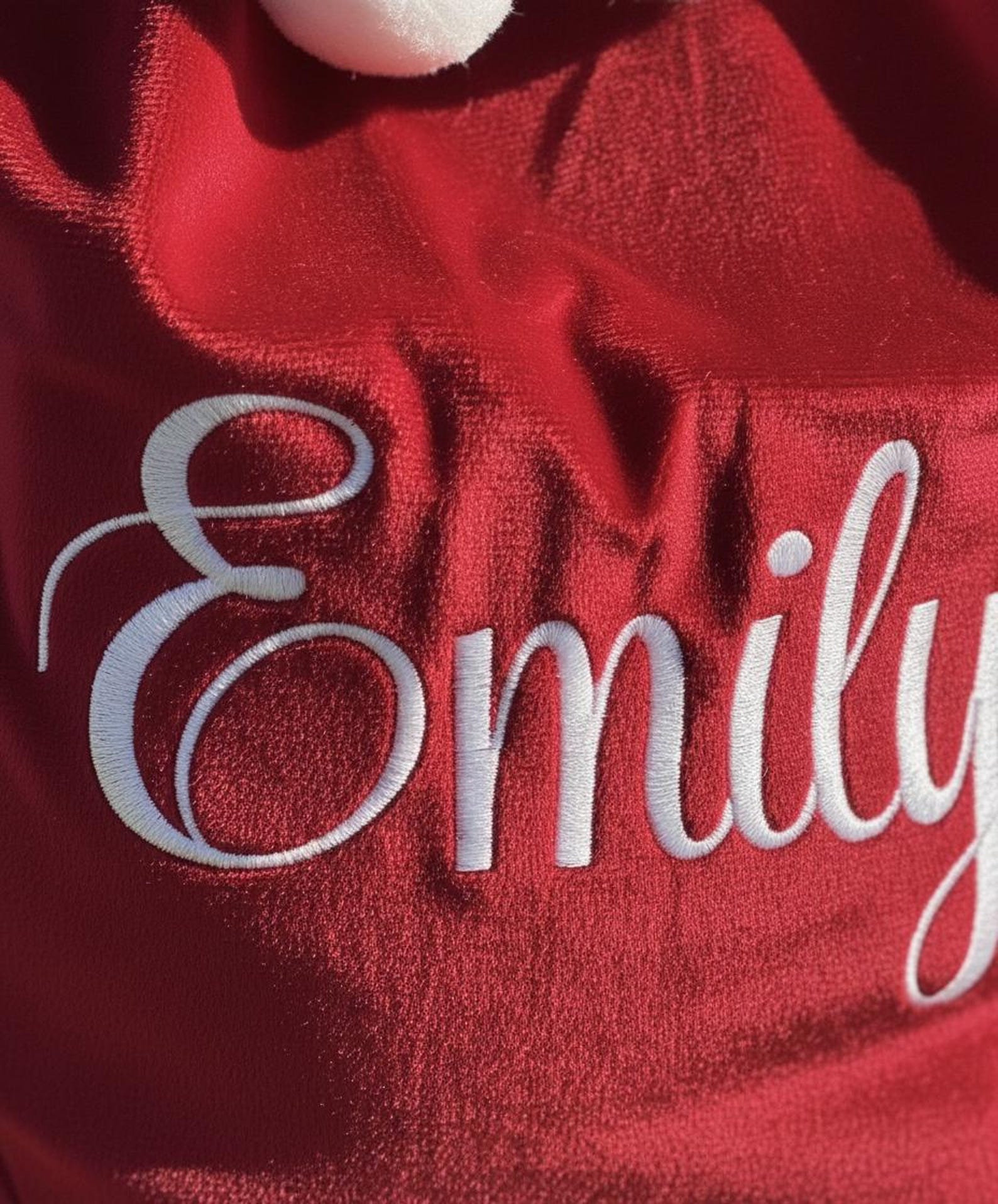 Personalized Velvet Santa Sack | Embroidered Christmas Gift Bag - Etsy