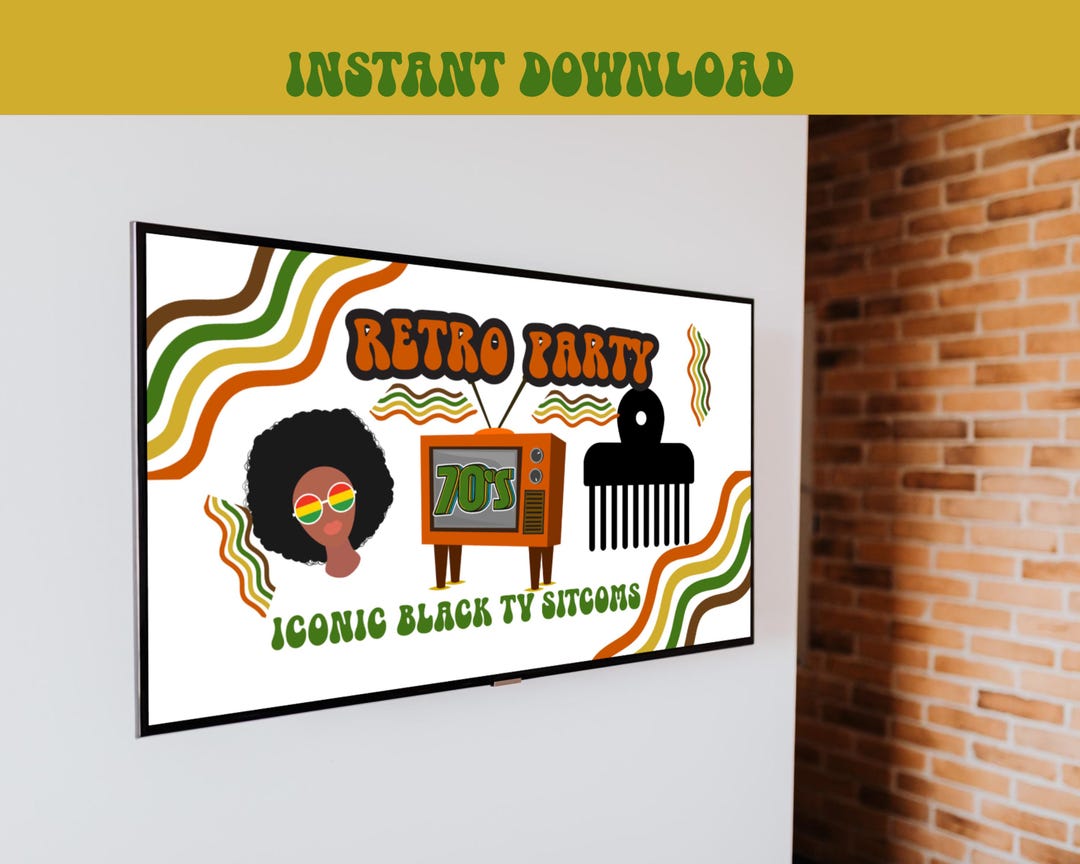 1970s Black TV Sitcom Party Kit: Retro Decorations, Invitations (PDF ...